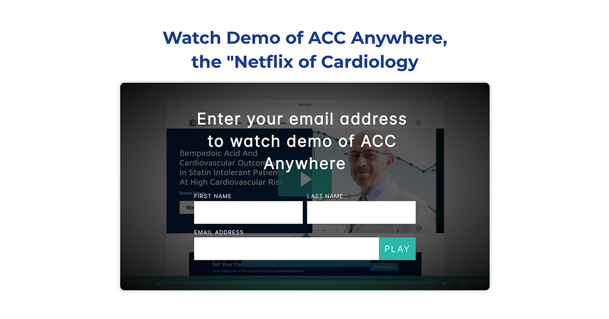 ACC Demo Video - "Netflix of Cardiology" - Evermed